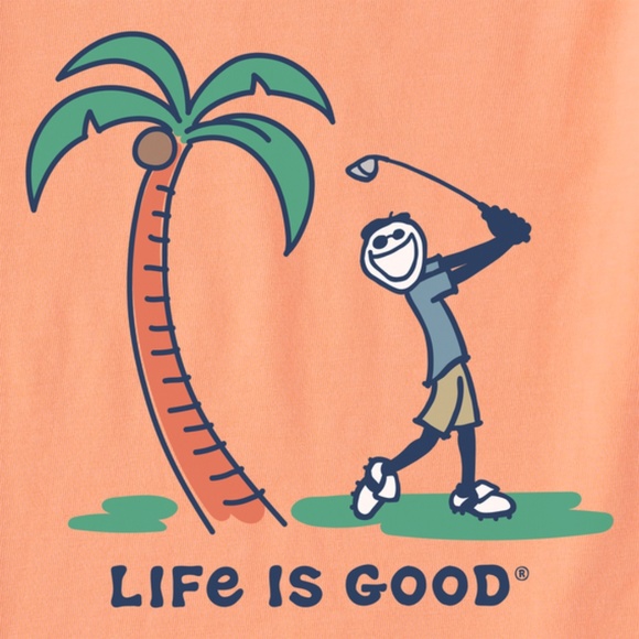 Life Is Good | Shirts | Life Is Good Mens Jake Palm Golf Crusher Tee ...
